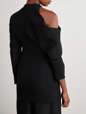Khaite Tristan One-shoulder Draped Cady Top