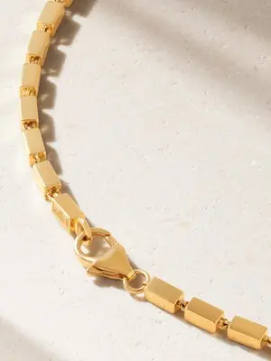 SUZANNE KALAN 18-karat Rectangular Link Necklace