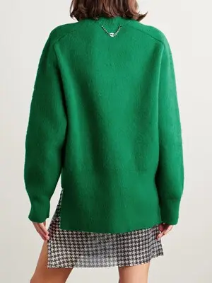 Rabanne Chain-embellished Brushed-wool Sweater