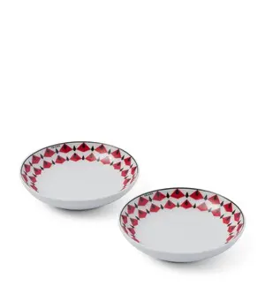 Prada Set Of 2 Porcelain Vienna Sauce Bowls - Black
