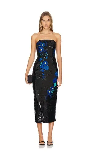 MILLY Floral Sequins Dress