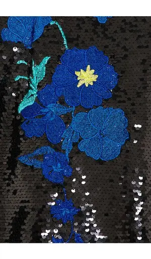 MILLY Floral Sequins Dress