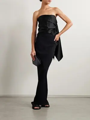 THE ROW Nana Strapless Draped Satin Top