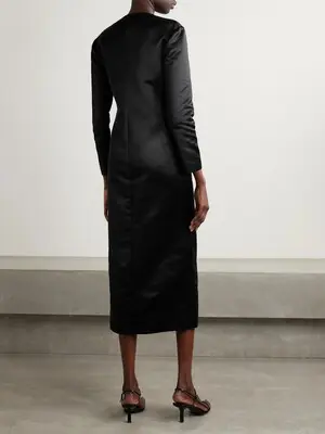 THE ROW Iside Duchesse-satin Midi Dress