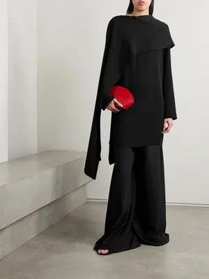 THE ROW Lea Draped Silk-crepe Blouse
