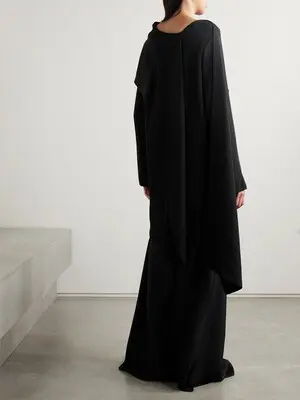 THE ROW Lea Draped Silk-crepe Blouse