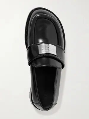 Acne Studios Embellished Glossed-leather Loafers
