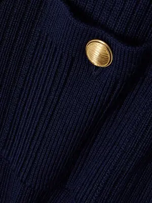 Chloé Belted Ribbed Wool-blend Mini Dress