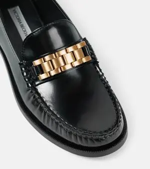 Victoria Beckham Chain Leather Loafers