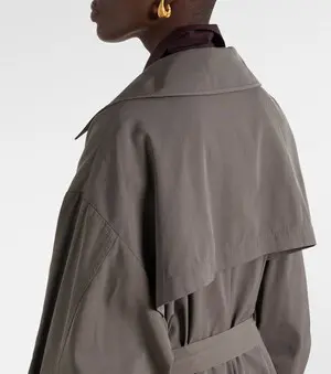 THE FRANKIE SHOP Mavis Oversized Trench Coat In Heather