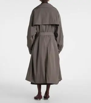 THE FRANKIE SHOP Mavis Oversized Trench Coat In Heather