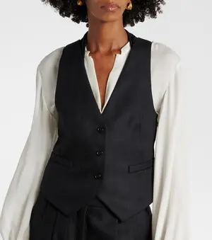 Dorothee Schumacher Pinstripe Wool Vest