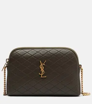 Saint Laurent Gaby Quilted Leather Shoulder Bag - Brown