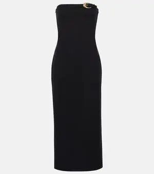 Staud Beekman Strapless Midi Dress - Black