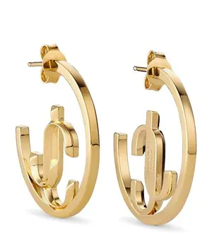 JIMMY CHOO Jc Monogram Hoop Earrings
