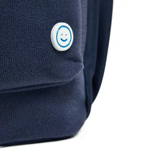 BECCO BAGS Large Backpack With Patch Attachment - Navy
