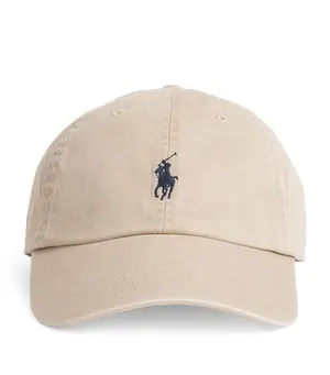 Polo Ralph Lauren Cotton Baseball Cap With Logo Beige