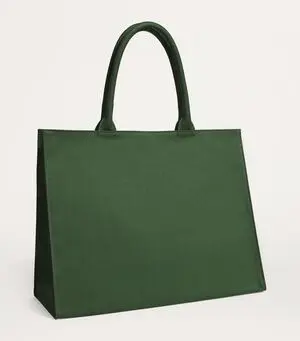 Harrods Large Cotton Logo Tote Bag - Green