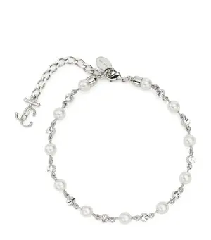JIMMY CHOO Pearl And Crystal Anklet - Silver