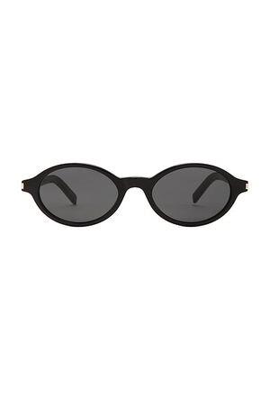 Saint Laurent Jeanne Oval Sunglasses - Black