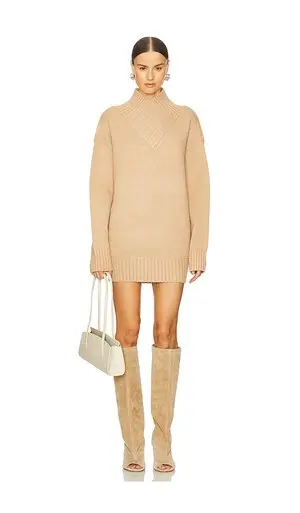 SEROYA SEROYA Dessa Chunky Knit Sweater Tan