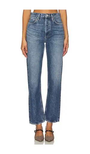 AGOLDE 90s Pinch Waist High Rise Straight Jeans - Blue