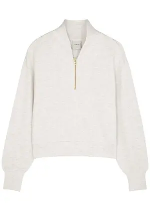 Varley Davidson Half-zip Stretch-jersey Sweatshirt - Ivory