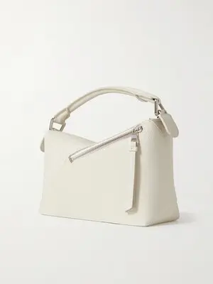 Loewe Puzzle Edge Small Textured-leather Shoulder Bag - White
