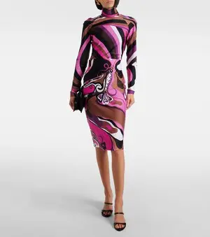 Emilio Pucci Orchidee Pencil Skirt