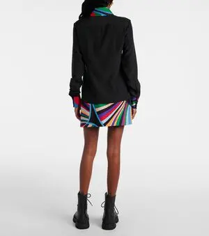 Emilio Pucci Silk Crepe De Chine Polo Shirt