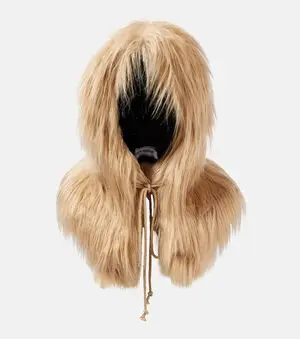 Ruslan Baginskiy Faux Fur Hood - Beige
