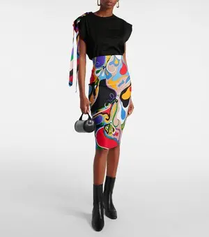Emilio Pucci Printed Pencil Skirt