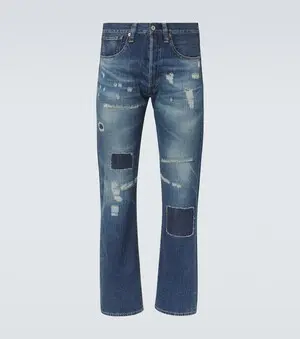 Junya Watanabe Distressed Straight Leg Jeans