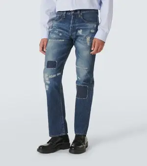 Junya Watanabe Distressed Straight Leg Jeans