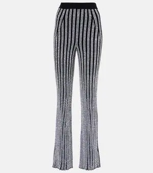 Missoni Chevron Lame Flared Pants - Black