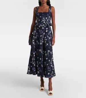 Agua Bendita Floral Maxi Skirt