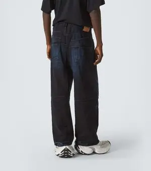 Balenciaga Double Knee Wide-leg Jeans
