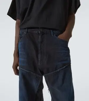 Balenciaga Double Knee Wide-leg Jeans
