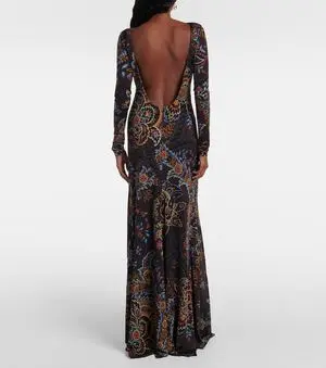 Etro Maxi Dress With Floral Print