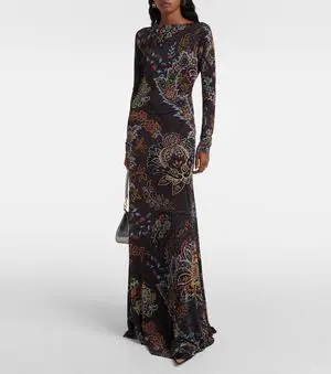 Etro Maxi Dress With Floral Print