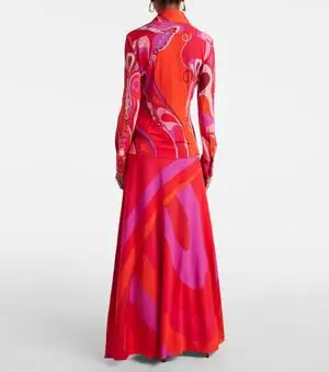Emilio Pucci Orchidee Satin Jersey Shirt