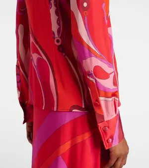 Emilio Pucci Orchidee Satin Jersey Shirt