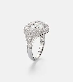 KAMYEN Manaal 18kt White Gold Diamond Heart Ring