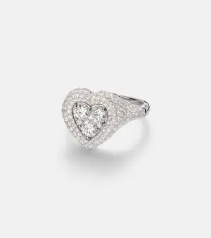 KAMYEN Manaal 18kt White Gold Pinky Ring With Diamonds