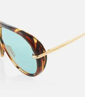 Bottega Veneta Drop Aviator Sunglasses - Brown