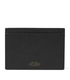 Smythson Panama Leather Passport Sleeve - Black