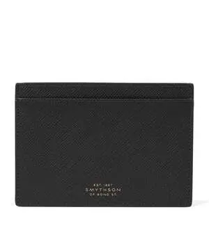 Smythson Panama Leather Passport Sleeve - Black