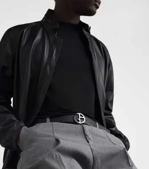 Giorgio Armani Leather Logo Belt