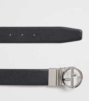 Giorgio Armani Leather Logo Belt
