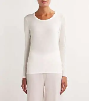 Falke Long-sleeve Climawool T-shirt - Ivory